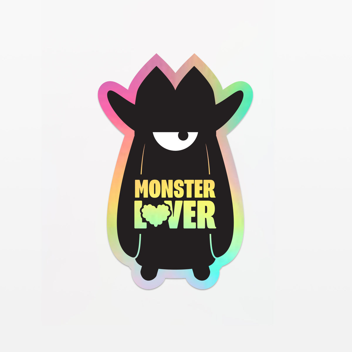 Holographic Chef Monster Lover Sticker | Shiny Monster Love – Creachums