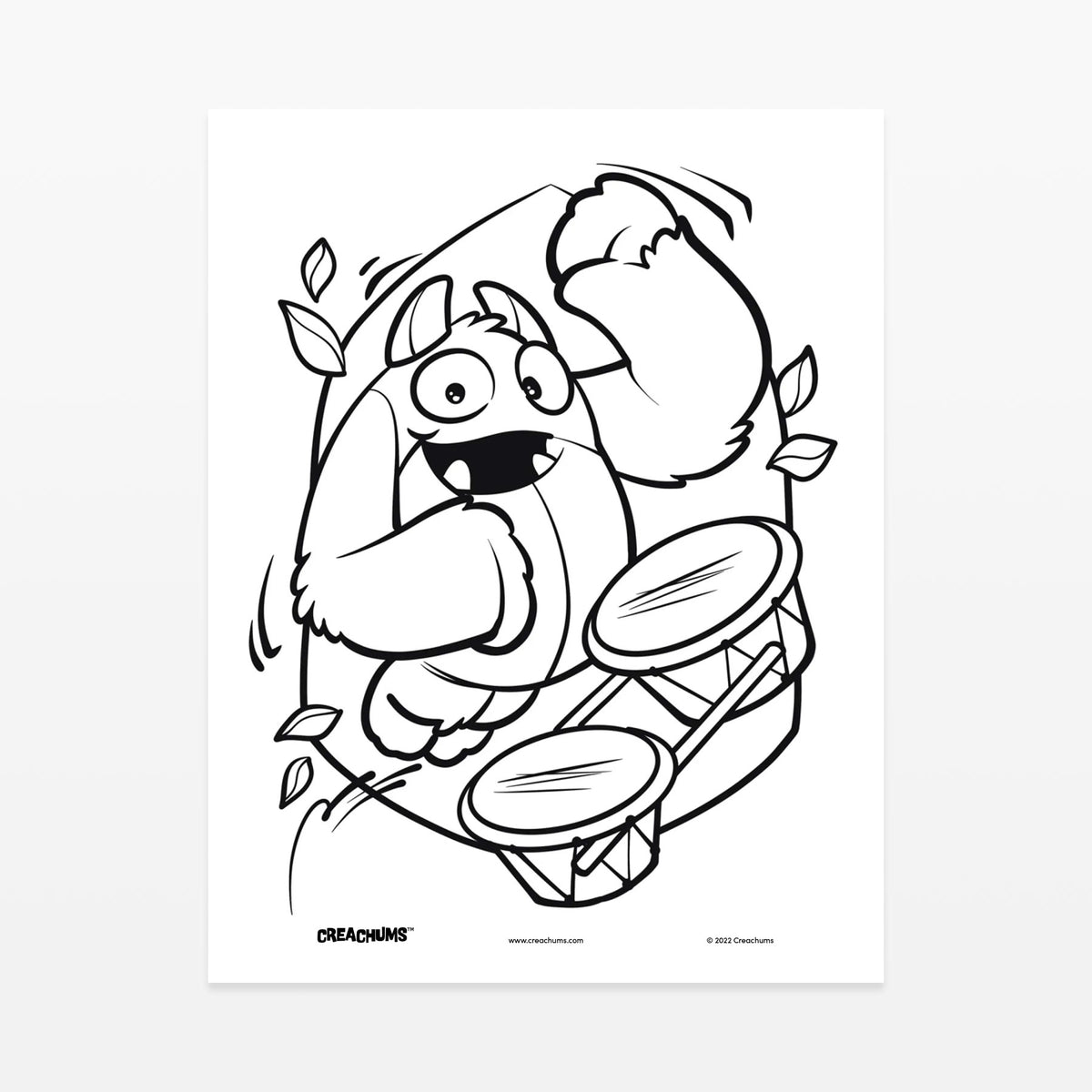 Free Bongo Coloring Page | Creachums Jam Session